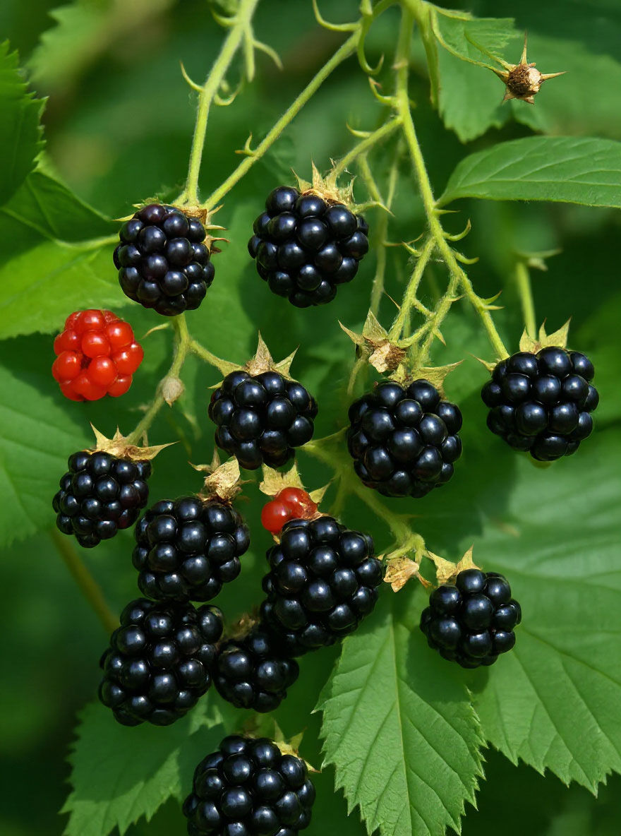 Brombeere 'Himalaya' / Brombeere 'Theodor Reimers' - Rubus fruticosus ...